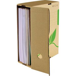 Esselte Archivbox 623916, Eco, A4, braun, Füllhöhe 80mm, für Akten, 25 ...