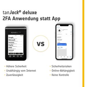 REINER SCT TAN-Generator tanJack deluxe, TOTP, 2FA,chipTAN QR, sm@rt ...