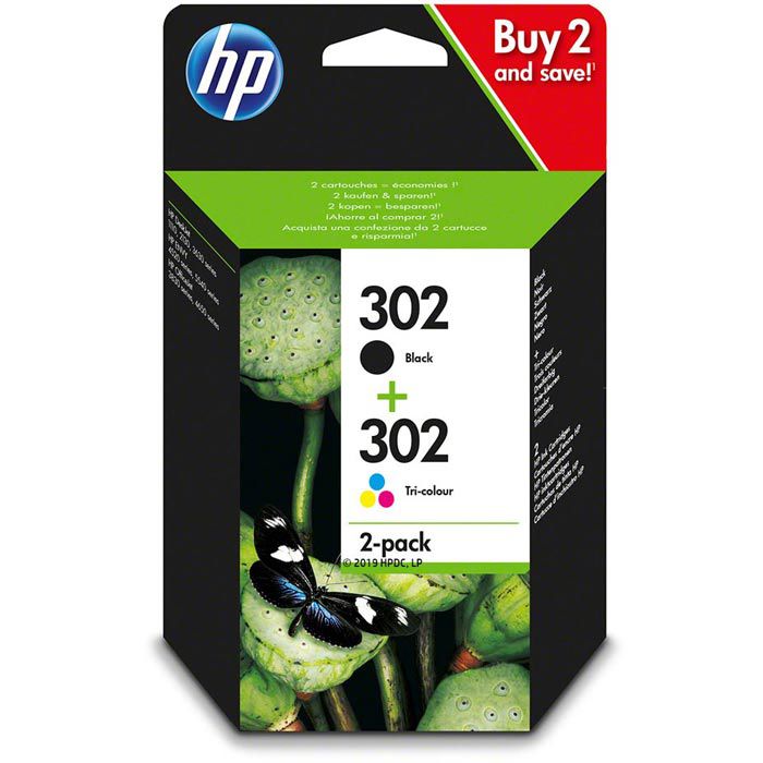 HP 302 Multipack Original Druckerpatrone schwarz color X4D37AE ...