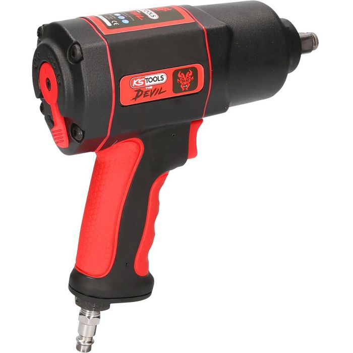KS-Tools Druckluft-Schlagschrauber THE DEVIL 515.120 1600Nm, 1/2 Zoll(12,5mm) Vierkant ...