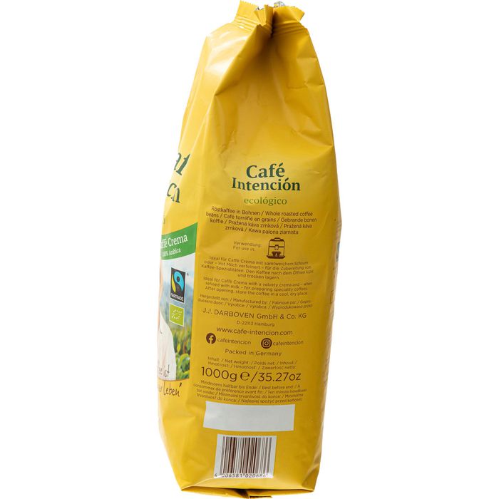 Cafe-Intencion Kaffee Ecologica Cafe Crema, BIO, ganze Bohnen ...