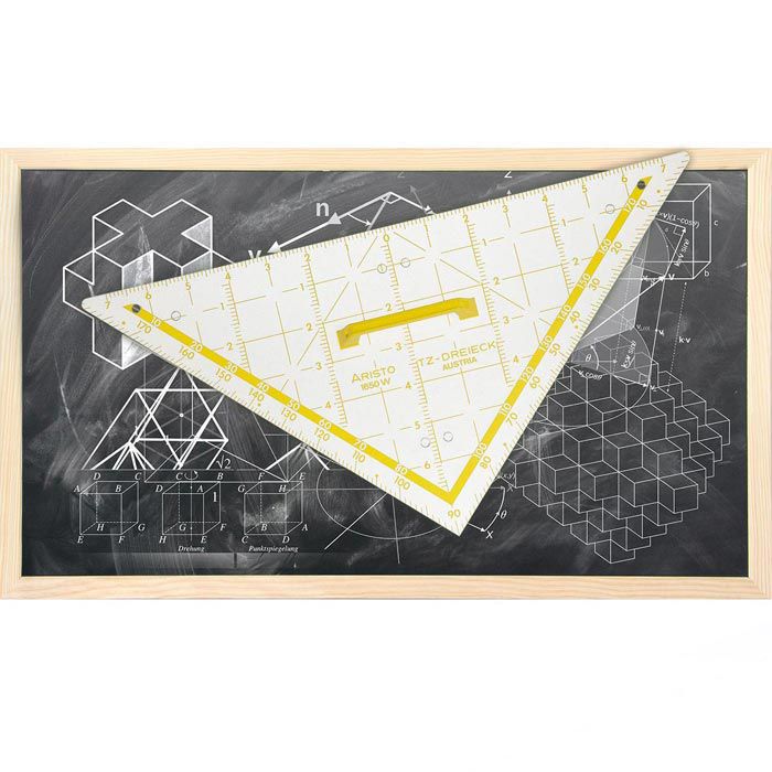 Aristo Geodreieck 70-AR1650W Dreieck für Wandtafel, Hypotenuse 80cm ...