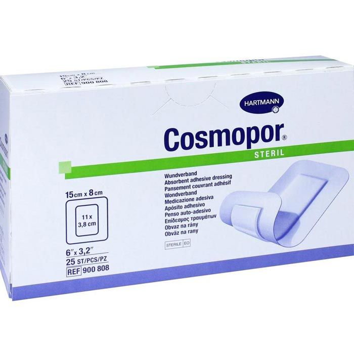 Hartmann Pflaster Cosmopor Steril, 25 Strips, elastisch, steril, 15 x ...