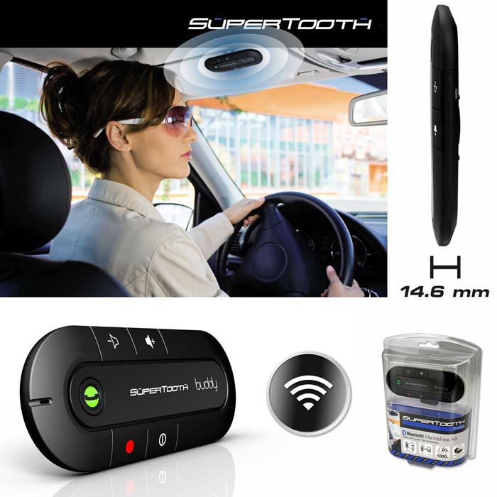 SuperTooth Freisprecheinrichtung Buddy, schwarz, Auto, Bluetooth ...