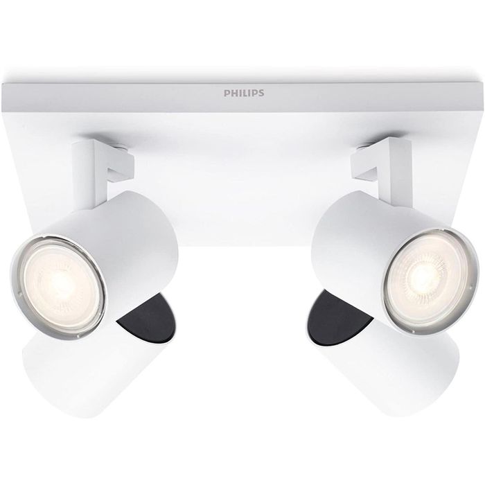 Philips Deckenstrahler Spot Runner weiB mit LED 4 flammig dreh und schwenkbar warmweiB Bottcher AG