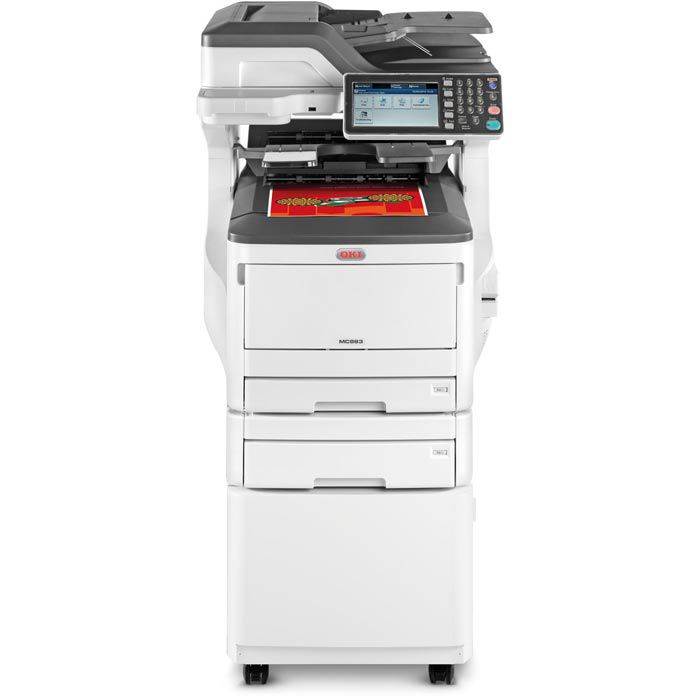 Oki Multifunktionsgerät MC883dnct, ADF, Kopierer, Laserfax, Scanner ...