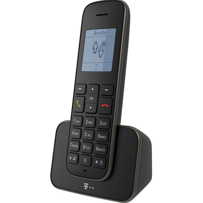 Telekom Telefon Sinus 207, schwarz, schnurlos - Böttcher AG