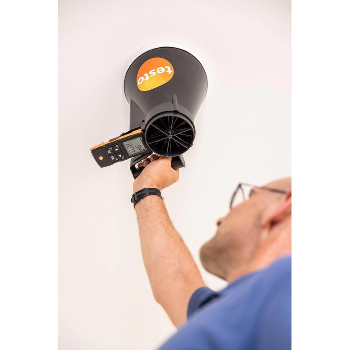 Testo Anemometer 417 Set 1, Flügelrad & 2 Trichter, bis 20 m/s, mit ...