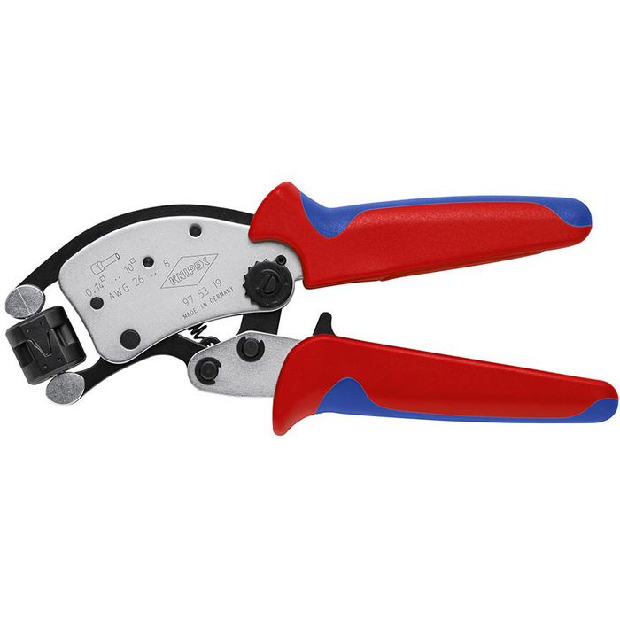Knipex Crimpzange 975319 mit drehbarem Crimpkopf, selbsteinstellend ...