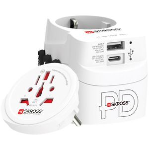SKROSS Reiseadapter 1.302473 Pro Light USB AC30PD, weltweit, für über ...