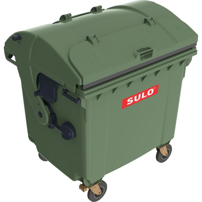 Sulo Müllcontainer Citybac 1100 Liter, grün, aus Kunststoff, mit Rädern ...