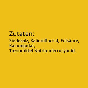 Bad-Reichenhaller Salz Alpen Jodsalz, fein, mit Fluorid + Folsäure ...