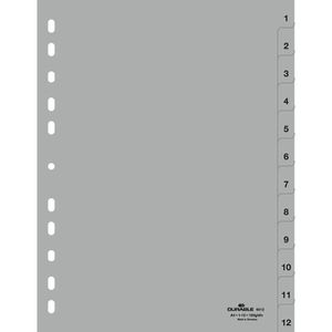 Durable 6510-10 Register Kunststoff A-Z, A4, 20-teilig, grau – Böttcher AG