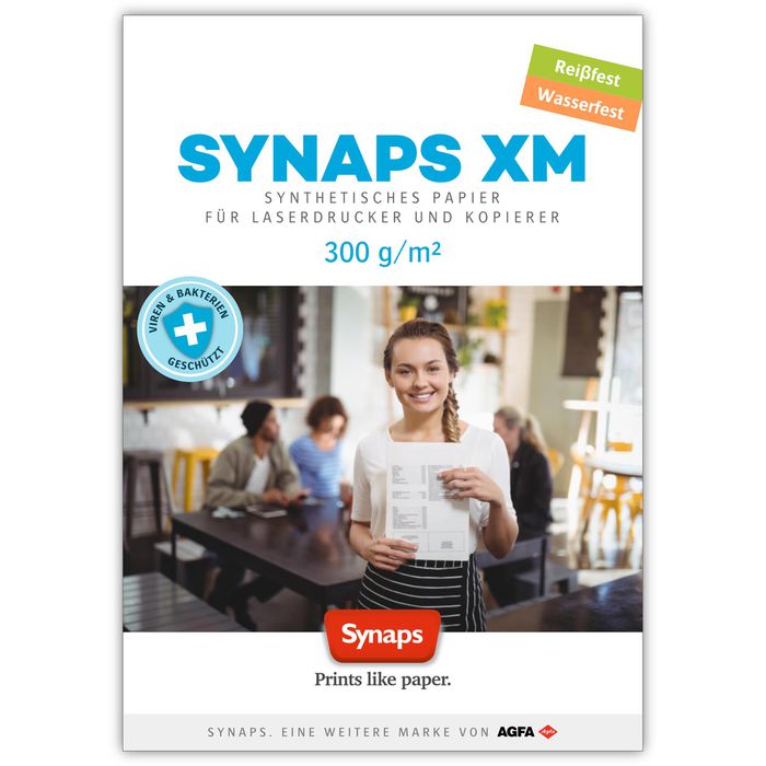 Synaps XM 300, A4, 250my, 300g/qm, 250 Blatt, weiß, wasserfestes Papier ...
