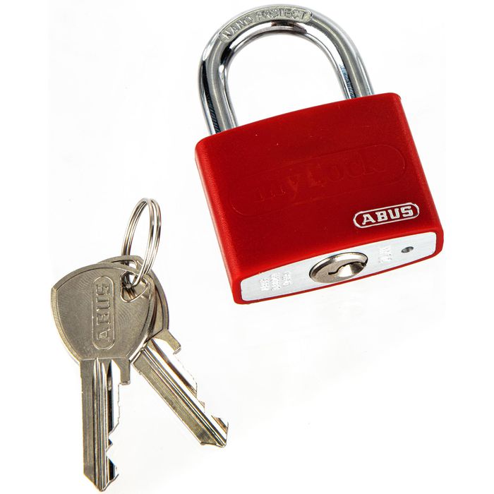 Abus Vorhängeschloss myLock T65AL/40, 40mm, Schlüsselschloss, wetterfest, Level 5, rot - Böttcher AG