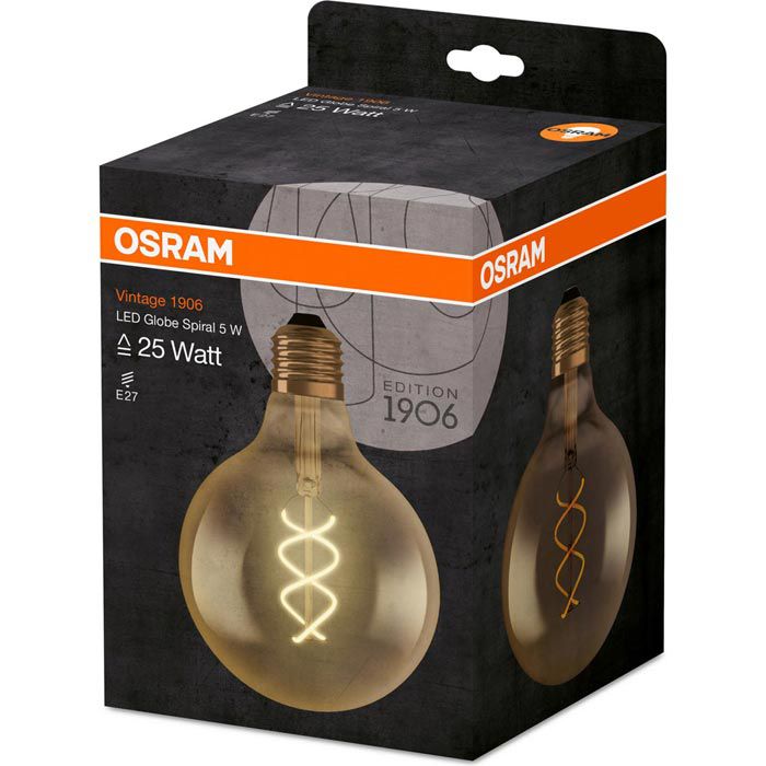 Osram LED-Lampe Vintage 1906 Spiral Filament E27, warmweiß, 5 Watt (25W ...