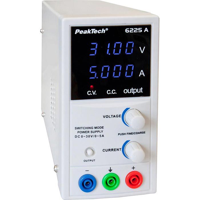 PeakTech Labornetzteil P 6225 A, 30 V, 5 A, 150 W, regelbar - Böttcher AG