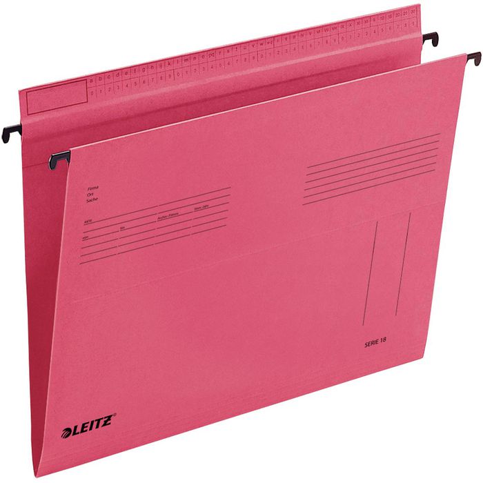 Leitz Hängemappen 1815-00-25, Serie 18, A4, rot, Karton, 25 Stück ...