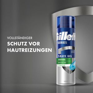 Gillette Rasiergel Series Sensitive, für Männer, mit Aloe Vera, 200ml ...