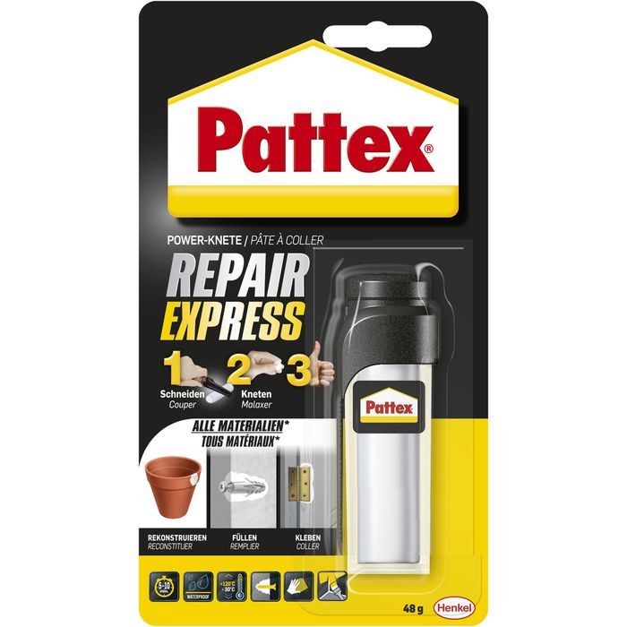 Pattex Klebeknete PRE7N, Repair Express Powerknete, weiß, 48g - Böttcher AG
