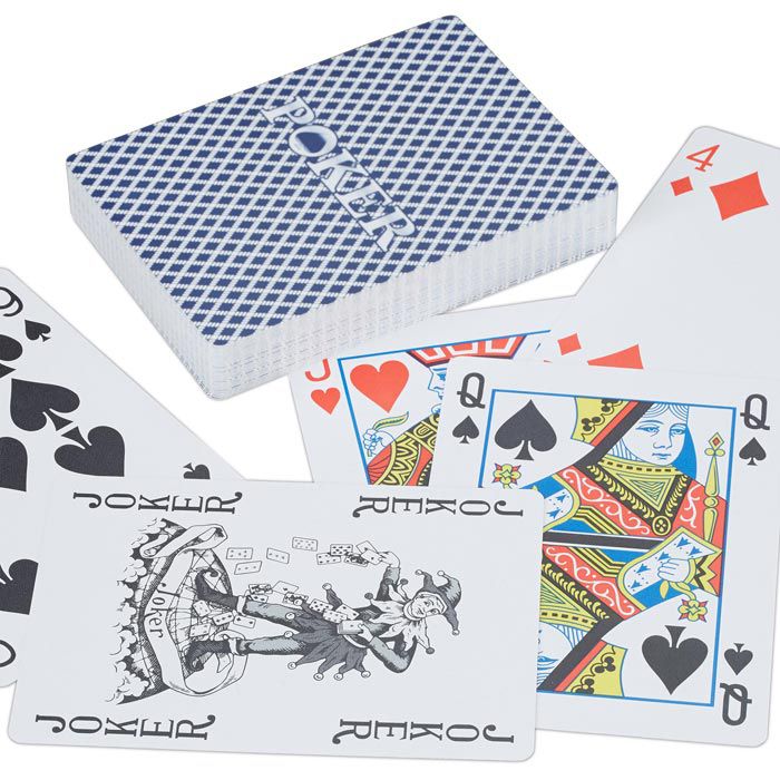Relaxdays Spielkarten Poker, Plastik, 54 Karten, Anglo-Amerikanisches ...