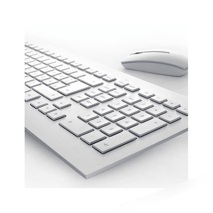 Cherry Tastatur DW 8000 JD-0310DE, mit Funkmaus, USB, weiß / silber ...