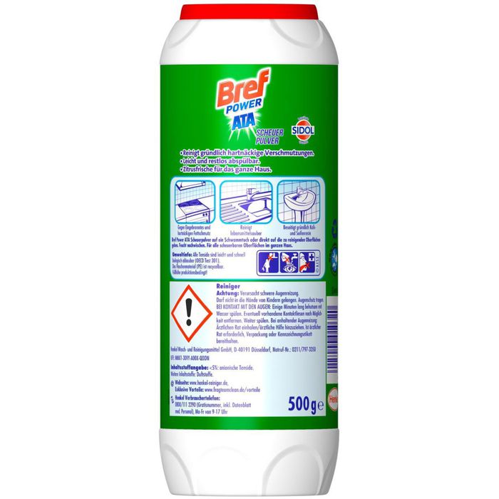 Bref Scheuermilch Power ATA Scheuerpulver, 500g - Böttcher AG