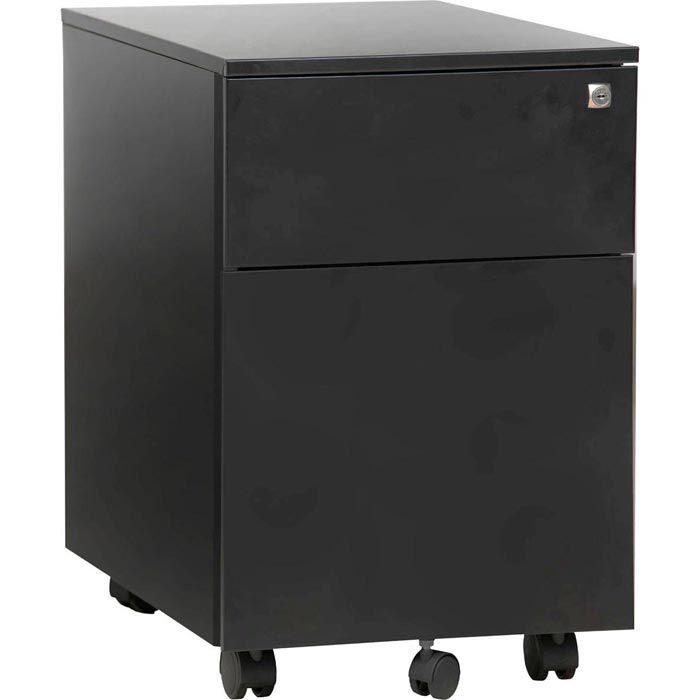 G-Office Rollcontainer MPS/PM.2, Metall, schwarz, mit 1 Schub und ...